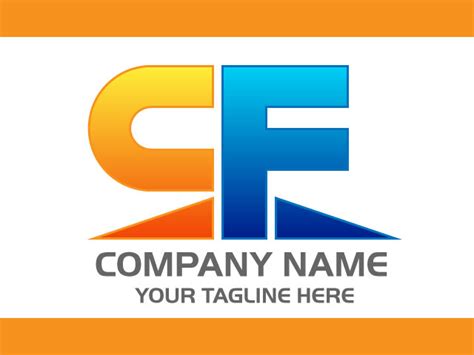 Letter C F Creative Logo Design Vector Letter Logos