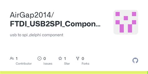 GitHub AirGap FTDI USB SPI Component Delphi Usb To Spi Delphi Component