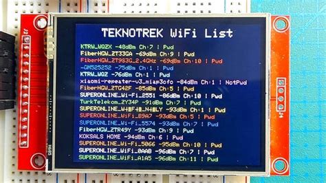 wi fi signal scanner with esp32 live network scan 6 steps