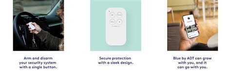blue by adt keychain remote two built in panic buttons
