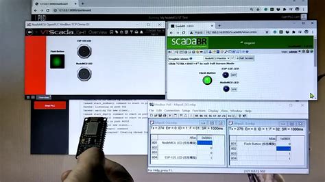 OpenPLC 實作測試 SCADA NodeMCU Modbus TCP Server OpenPLC LD Ladder Diagram YouTube