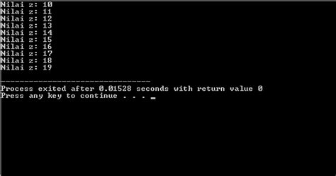 contoh program perulangan while pada c