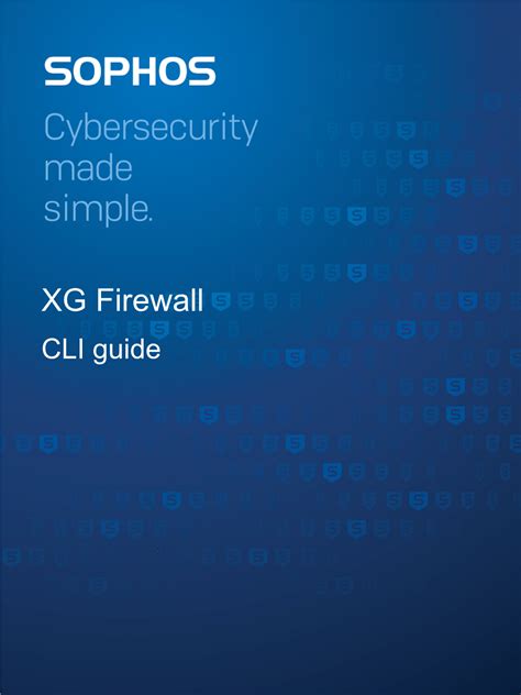 sophos xg firewall command line guide docslib