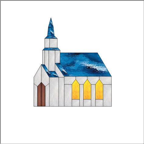 Church Building Glass Pattern Etsy
