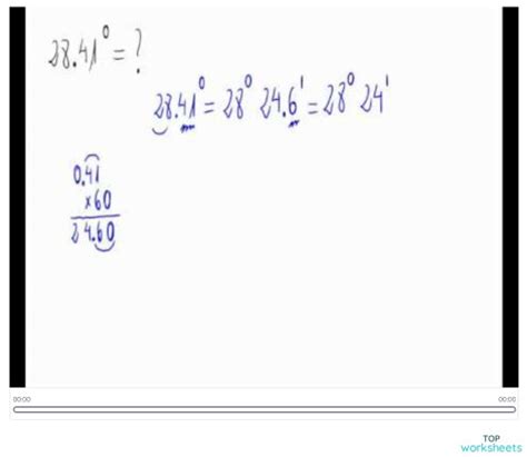 Convert Decimal Grades To Grades Minutes And Seconds Interactive