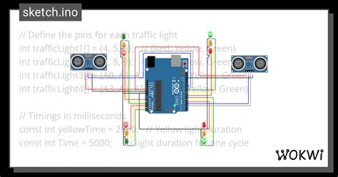 Trafic Light 3 Copy Wokwi Esp32 Stm32 Arduino Simulator