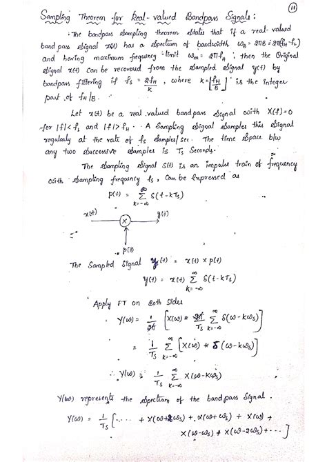Solution Sampling Theorem For Bandpass Signals Studypool