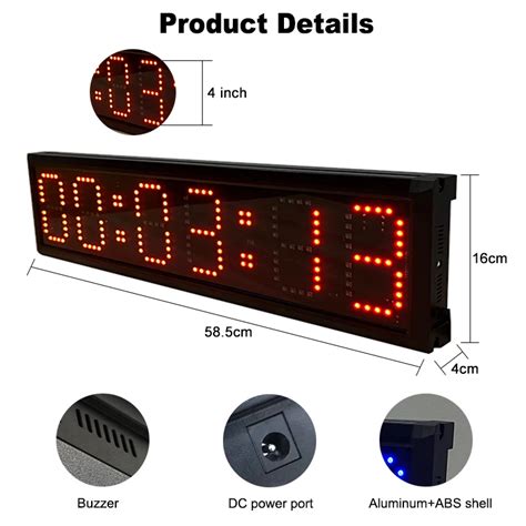 7 Colors Countdown Race Timer Multifunctional Sports Clock