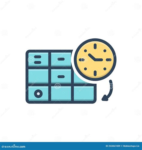 Color Illustration Icon For Scheduling Timetable And Scheme Stock Vector Illustration Of