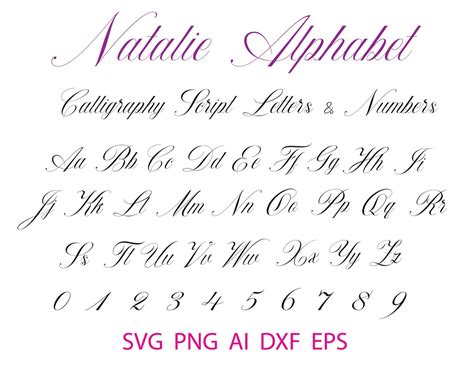 Calligraphy Font Svg Script Font Svg Calligraphy Font For Cricut Calligraphy Fonts Alphabet