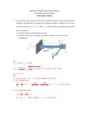 Midterm Solution Pdf Mechanical Engineering Design Midterm Close Book And Close Notes Total
