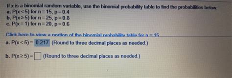 Solved Ifx Is A Binomial Random Variable Use The Binomial