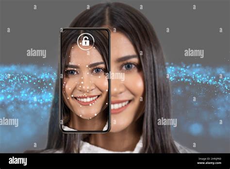 asian woman face detection and recognition by smart mobile phone for