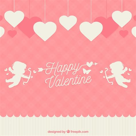 귀여운 발렌타인데이 일러스트 배경 벡터 Freepik에서 무료 고품질 벡터를 다운로드하세요 Freepik