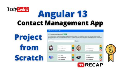 Angular 13 Contact Management Application Project From Scratch Youtube