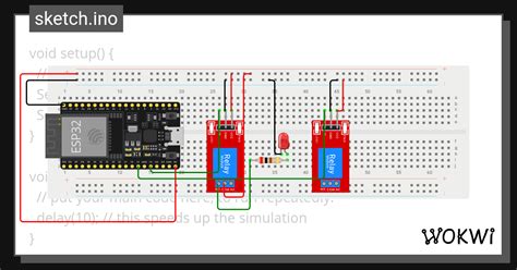 Relé Wokwi Esp32 Stm32 Arduino Simulator