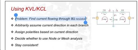 Solved Using KVL KCL Problem Find Current Flowing Through Chegg Com