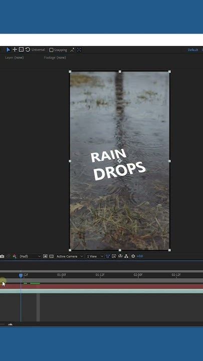 Text In Water Effect Using Aftereffects Aftereffectstutorial Youtube