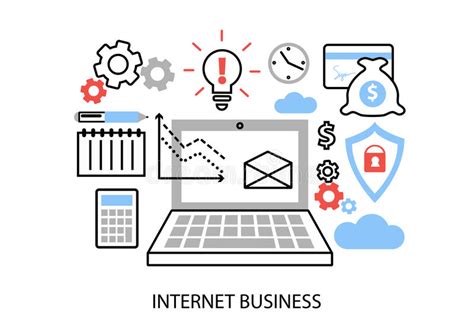 Modern Flat Thin Line Design Vector Illustration Concept Of Cloud Computing Technologies