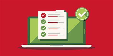 Efficient Task Management Laptop Checklist Featuring All Ticks Premium Ai Generated Vector