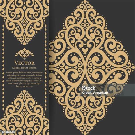 골드와 블랙 빈티지 초대 카드입니다 플라이어 메뉴 브로셔를 위해 좋은입니다 럭셔리 장식입니다 가리기에 대한 스톡 벡터 아트 및 기타 이미지 Istock