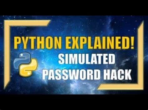 Python Creating And Simulating A PASSWORD HACK YouTube