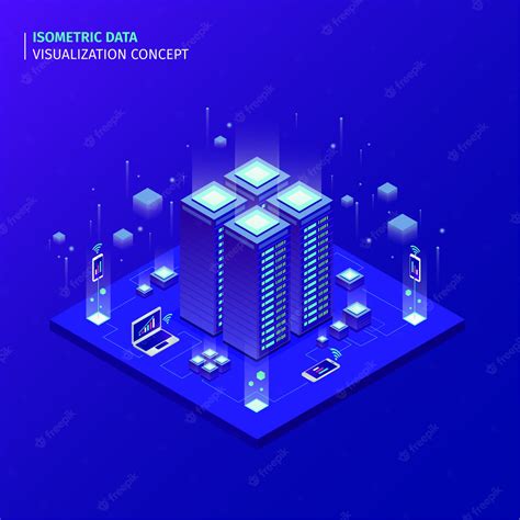 Premium Vector Isometric Data Visual Concept