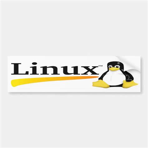 Linux Logo With Tux Products Bumper Sticker Zazzle