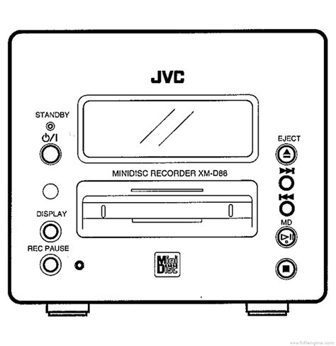 JVC XM D88 Minidisc Recorder Manual HiFi Engine