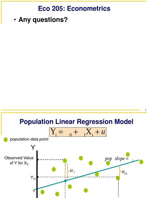 Any Questions?: Eco 205: Econometrics | PDF | Errors And Residuals ...