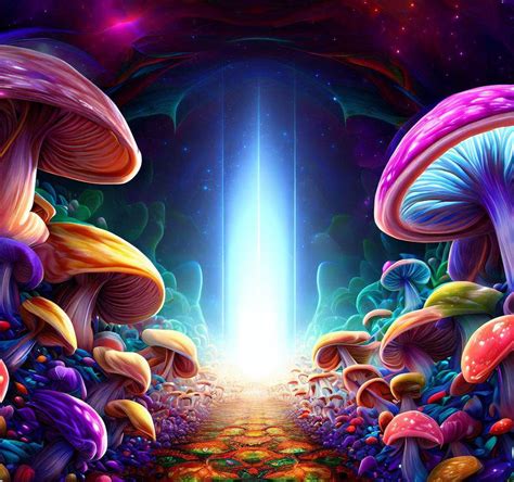 Ai Art The World Of Colored Mushrooms By Habaricszs On Deviantart