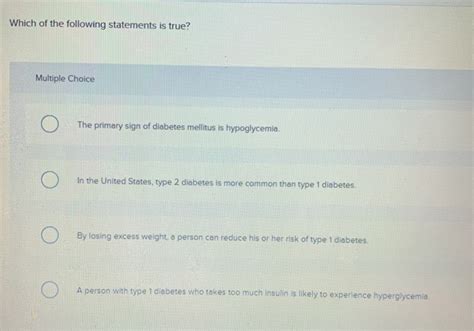 Solved Which Of The Following Statements Is True Multiple