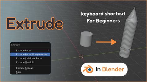 How To Use Extrude Tool In Blender 33 For Beginners Extrude Shortcuts