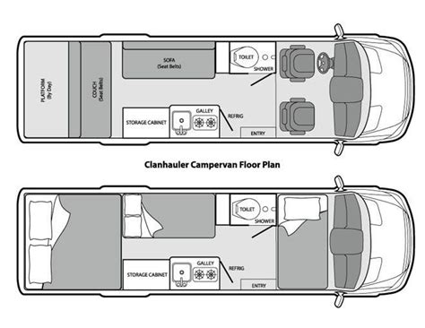 Sprinter Camper Van Floor Plan
