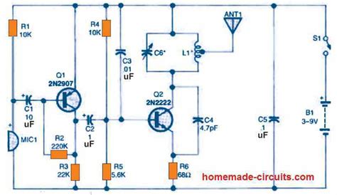 Wireless Fm Transmitter And Receiver Circuit Diagram Circuit Diagram