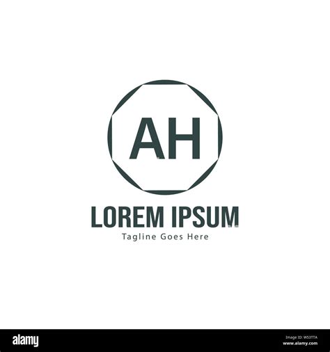 AH Letter Logo Design. Creative Modern AH Letters Icon Illustration ...