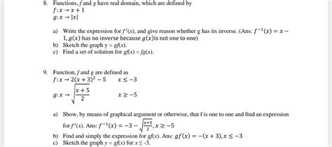Solved Functions F And G Have Real Domain Which Are Chegg