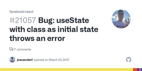 Bug Usestate With Class As Initial State Throws An Error · Issue