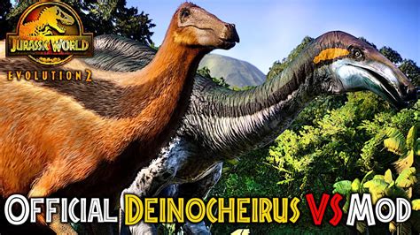 Deinocheirus Vs Deinocheirus Mod Comparison Jurassic World Evolution