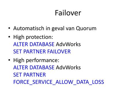 Ppt Sql Server High Availability En Database Mirroring Powerpoint