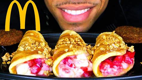 Asmr Mcdonalds Secret Menu Breakfast Mccrepes Hotcakes Mukbang Eating Show Sounds No Talking