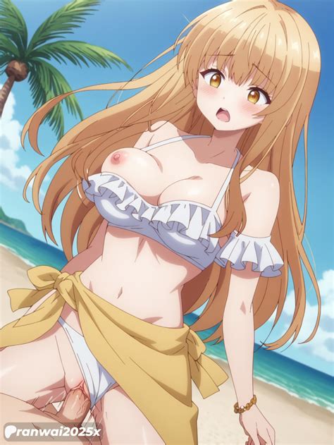 Rule 34 1girls Ai Generated Anime Bikini Blonde Hair Clothed Sex Large Breasts Otonari No