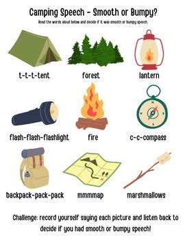 Smooth Or Bumpy Speech Fluency Stuttering Worksheets By Rowans Speech Room