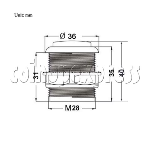 36mm Round Push Button With Momentary Contact Switch