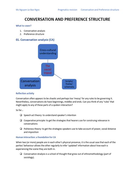 Conversation And Preference Structure Pdf