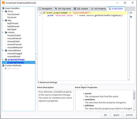 dropdown list events ignition inductive automation forum