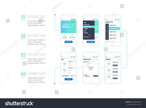 Infographics Mobile Application Interface Ux Ui Stock Vector Royalty Free 1058646647