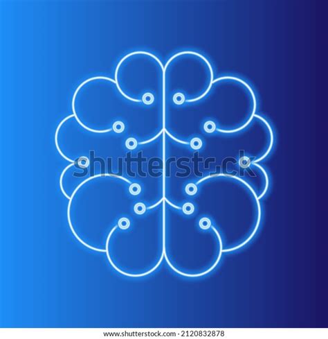 Microcontroller Icon Form Brain Stock Vector Royalty Free 2120832878