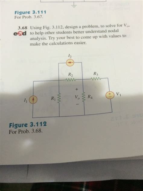 Solved Using Fig 3 112 Design A Problem To Solve For V To Chegg Com