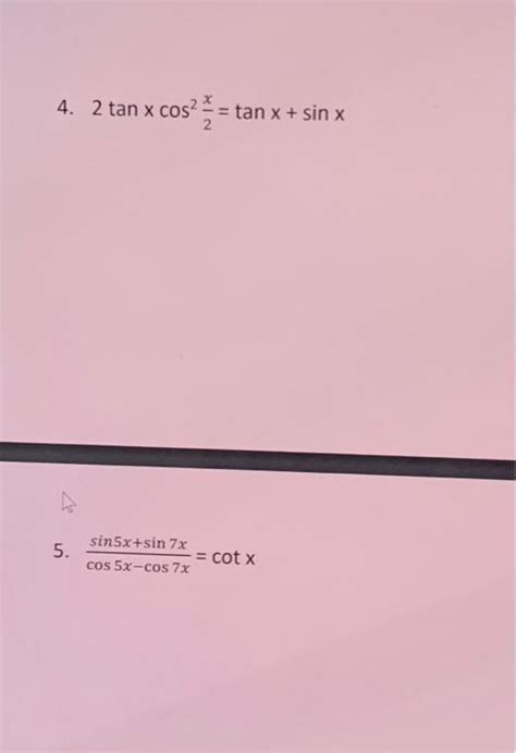 Solved For Question 1 5 Prove The Following Identity 1 Chegg Com